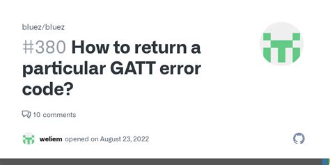 How To Return A Particular Gatt Error Code · Issue 380 · Bluezbluez