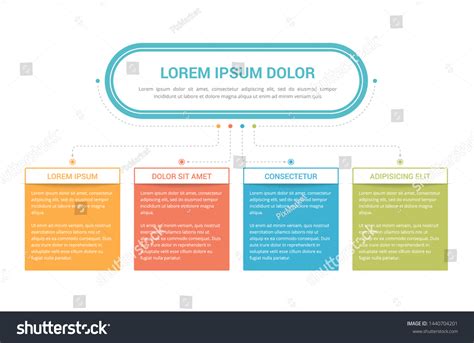 Flowchart Main Title 4 Elements Workflow Stock Vector Royalty Free 1440704201 Shutterstock