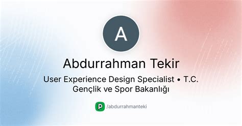 Abdurrahman Tekir • Peerlist