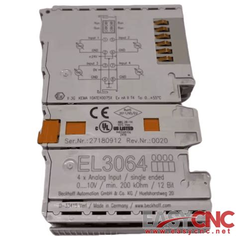 EASYCNC ONLINE SHOPPING EL Beckhoff EtherCAT Terminal Channel Analog Input New And Original