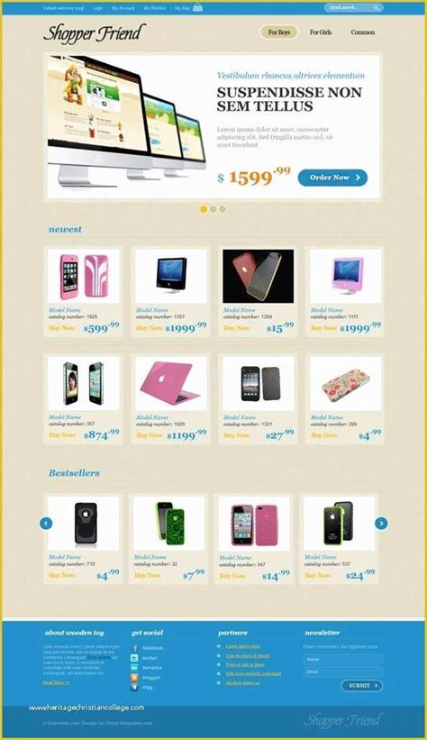Shopping Site Template Free Download Of E Merce Website Css Template