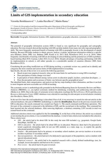 Pdf Limits Of Gis Implementation In Secondary Education