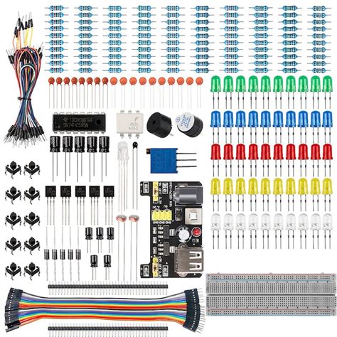 set componente electronice breadboard 830 puncte led uri compatibil