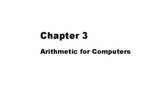 Computer Organization And Design The Hardwaresoftware Interface Chapter