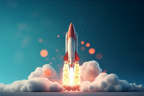 streamlined rocket launch minimalistic generate ai