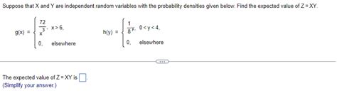Solved Suppose That X And Y Are Independent Random Variables Chegg