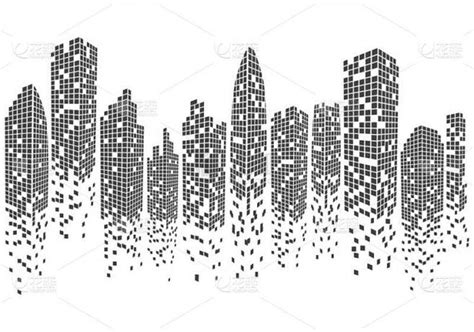 城市天际线矢量图解