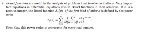 solved bessel functions are useful in the analysis of