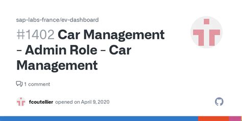 Car Management Admin Role Car Management · Issue 1402 · Sap Labs
