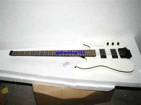 White 4 Strings No Head Electric Bass Headless Wholesale Guitars From