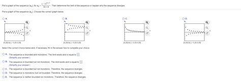 solved plot a graph of the sequence {an for an 1 1 3n