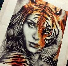 Half Man Half Tiger Face Drawing