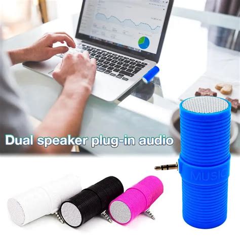 Mm Portable Speakers Stereo Line Mini Speaker Music Player For Mobile Phones Tablets Pc