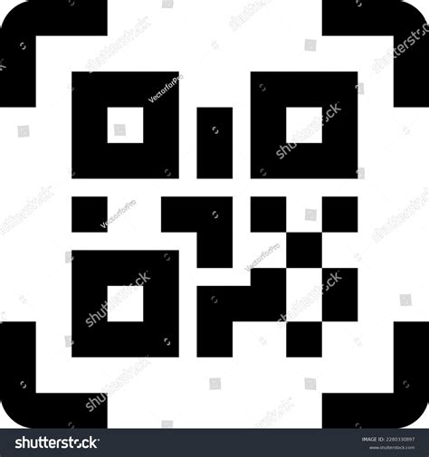 Vector Qr Code Scan Sign Black Stock Vector Royalty Free Shutterstock