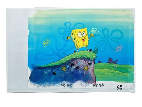 Cel From Spongebob Squarepants With Image Of Spongebob Without Pants Smithsonian Institution