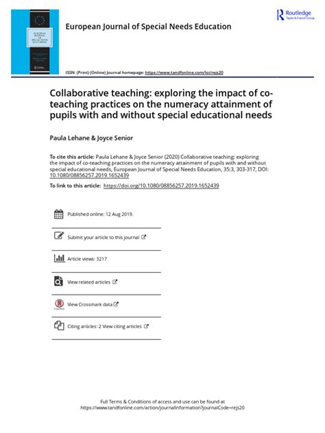 Collaborative Teaching Exploring The Impact Of Co Teaching Practices On The Numeracy Attainment
