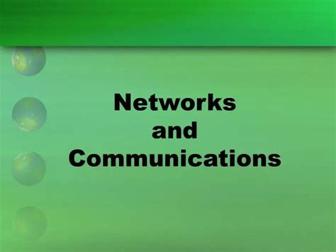 PPT Networks And Communications PowerPoint Presentation Free Download ID 2973781