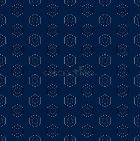Golden Minimalist Vector Seamless Pattern Abstract Geometric Hexagon Texture Stock Vector