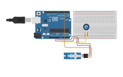 Circuit Design Servo Motor Com Potenciômetro Tinkercad