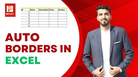 How Set Auto Border In Excel Excel Auto Border Trick Youtube