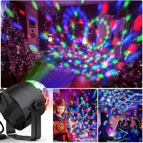 디스코 Dj 무대 조명 Led 음성 제어 회전 매직 볼 레이저 프로젝터 홈 침실 생일 파티 Rgb 분위기 램프 상업 조명