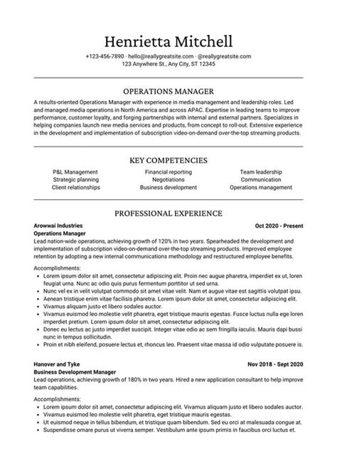 Professional Business Resume