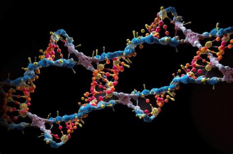 Premium Photo Molecular Structure Of Dna With Double Helix And