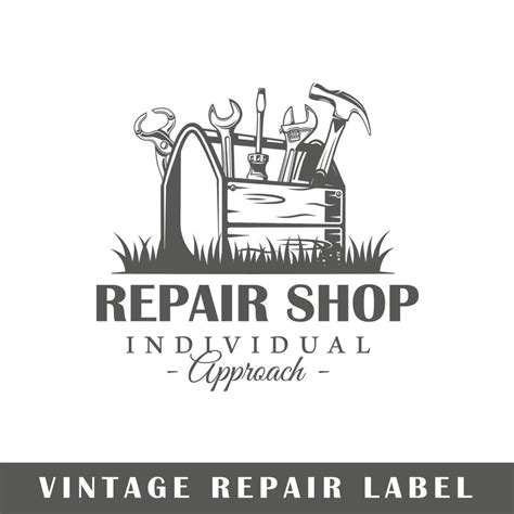 Repair Label Isolated On White Background 44572971 Vector Art At Vecteezy