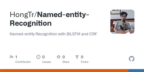 Github Hongtrnamed Entity Recognition Named Entity Recognition With