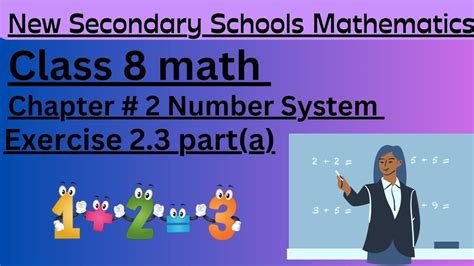 New Secondary Schools Mathematics Class 8 Maths Chapter 2 Ex 2 3 Part A Class8maths