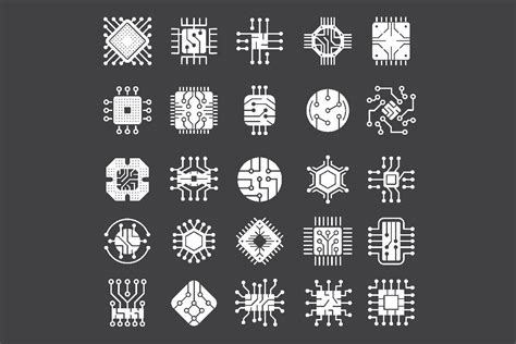 Micro Scheme Icon Cpu Electrical Graphic By Onyxprjart · Creative Fabrica