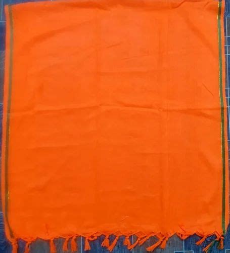 Orange Bhagwa Cotton Gamacha 180x80cm 200 Gsm Size 30x70 Inches At