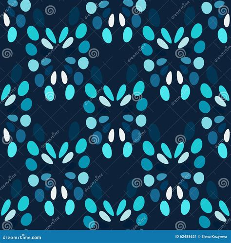 Blue Circles Abstract Seamless Pattern Stock Vector Illustration Of Abstract Seamless