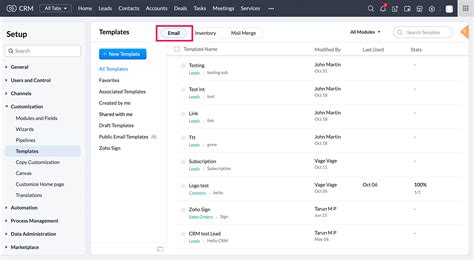 Zoho Crm Email Templates