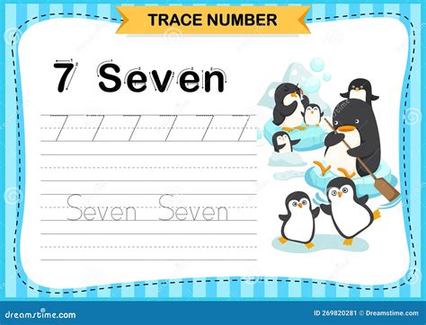 Numbers Exercise With Cartoon Vocabularytrace Number Design For