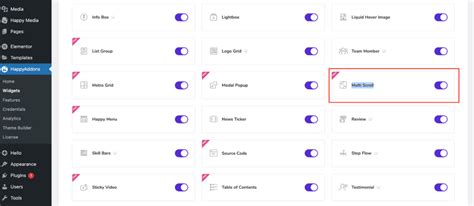 Multi Scroll Happyaddons