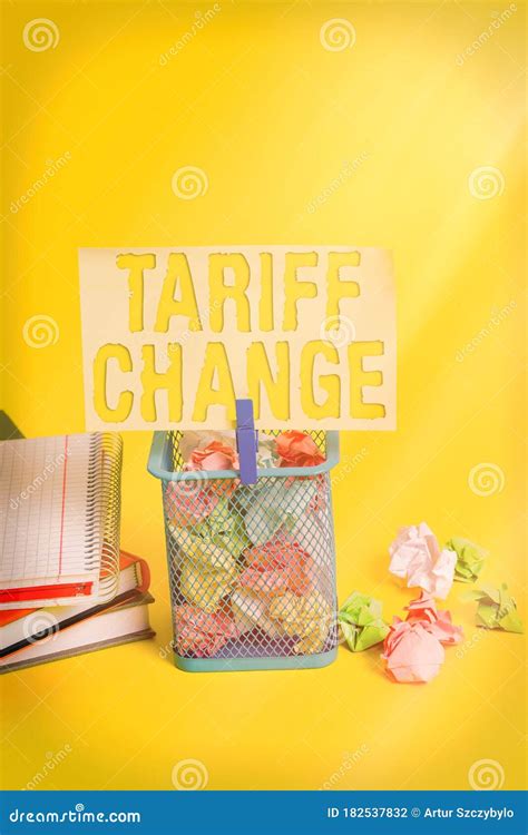 Writing Note Showing Tariff Change Business Photo Showcasing Amendment Of Import Export Taxes