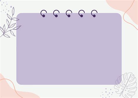 Peach Purple Aesthetic Pastel Blank Notes A4 Document Background For