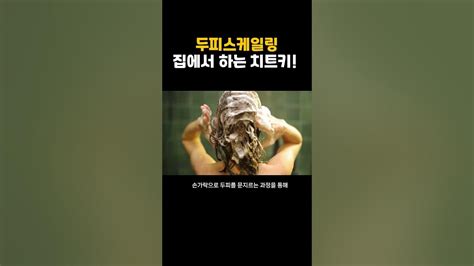 두피스케일링 돈쓰지 말고 집에서 하세요 홈두피케어 Youtube