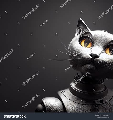 Robot Cat Digital Illustration Futuristic Robotic Stock Illustration 2200188113 Shutterstock