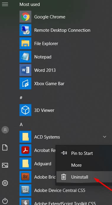 How to Uninstall Programs Using Standard Windows 10 Tools