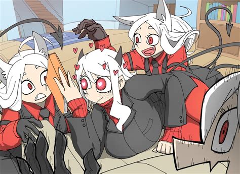 Modeus And Cerberus Helltaker Drawn By Zyugoya Danbooru