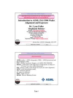 Lithography Using ASML Stepper Diyhpl Us Lithography Using Asml Stepper Diyhpl Us Pdf PDF PRO