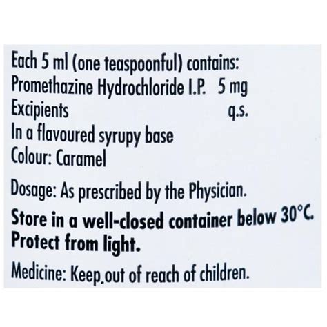Phenergan Syrup View Usage Side Effects Price And Subtitute Egmedi