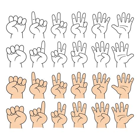 Premium Vector Fingers Hand Gestures Counting Number