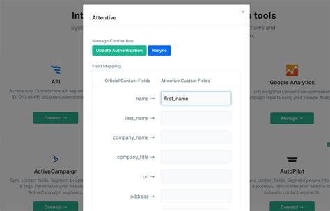 How To Map Convertflow Fields To Attentive Custom Attributes