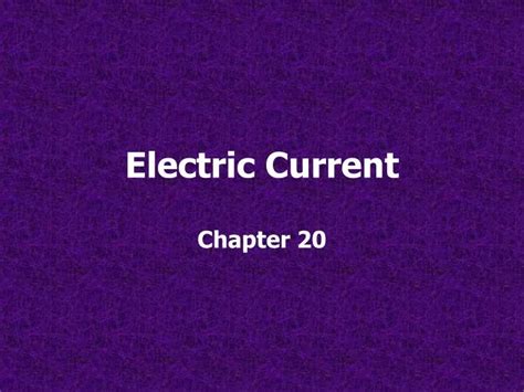 PPT Electric Current PowerPoint Presentation Free Download ID