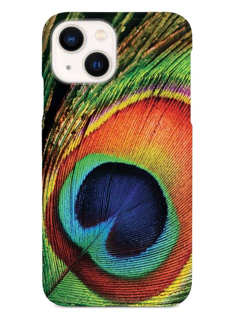 Textured Peacock Feather Case Feather Case Peacock Feather Peacock