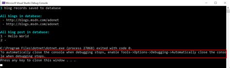Prevent Press Any Key To Continue In A Net Core Console App Issue Dotnet Project