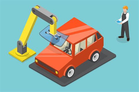 Car Assembly With Robotic Technology 70648828 Vector Art At Vecteezy